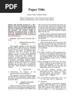 Sample Paper APSA Format | PDF | Paragraph | Typefaces