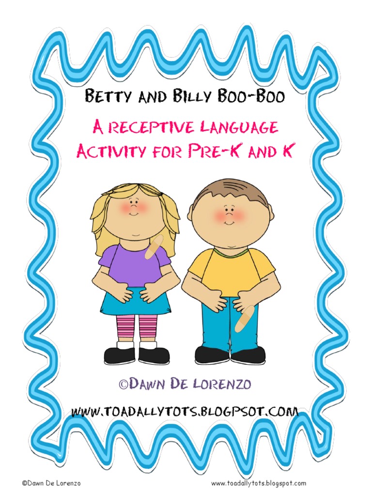 Betty and Billy Boo-Boo: A Receptive Language Activity For Pre-K and K ...
