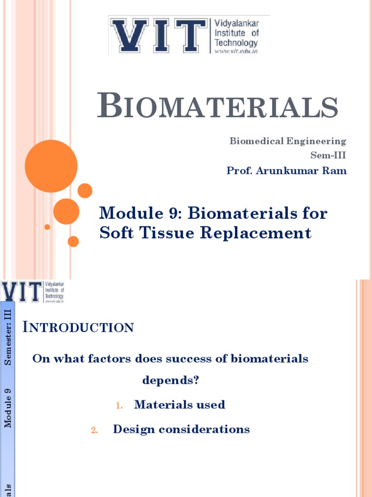 Biomaterials For Soft Tissue Replacement 1 | PDF