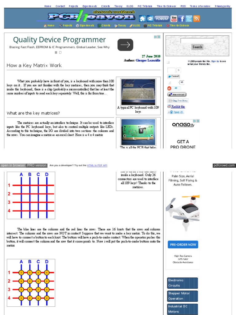 Pcbheaven Com Wikipages How Key Matrices Works | PDF | Computer ...