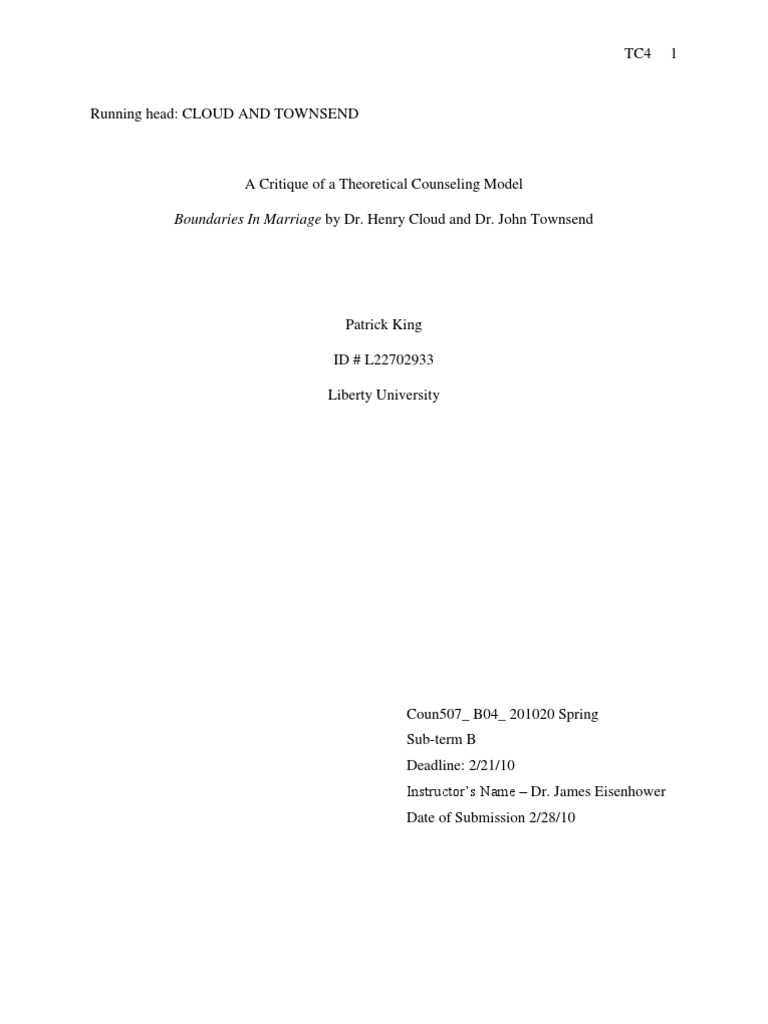 Theory Critique of Boundaries in Marriage | PDF | Marriage | Love