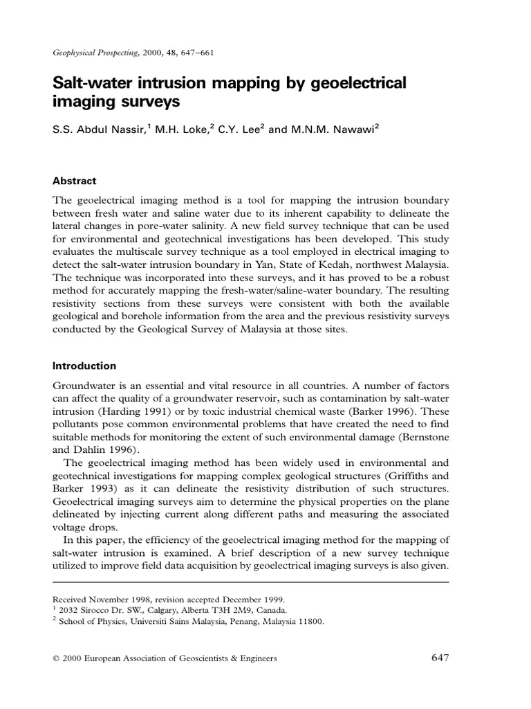 Geophysical Prospecting | PDF | Water Resources | Groundwater