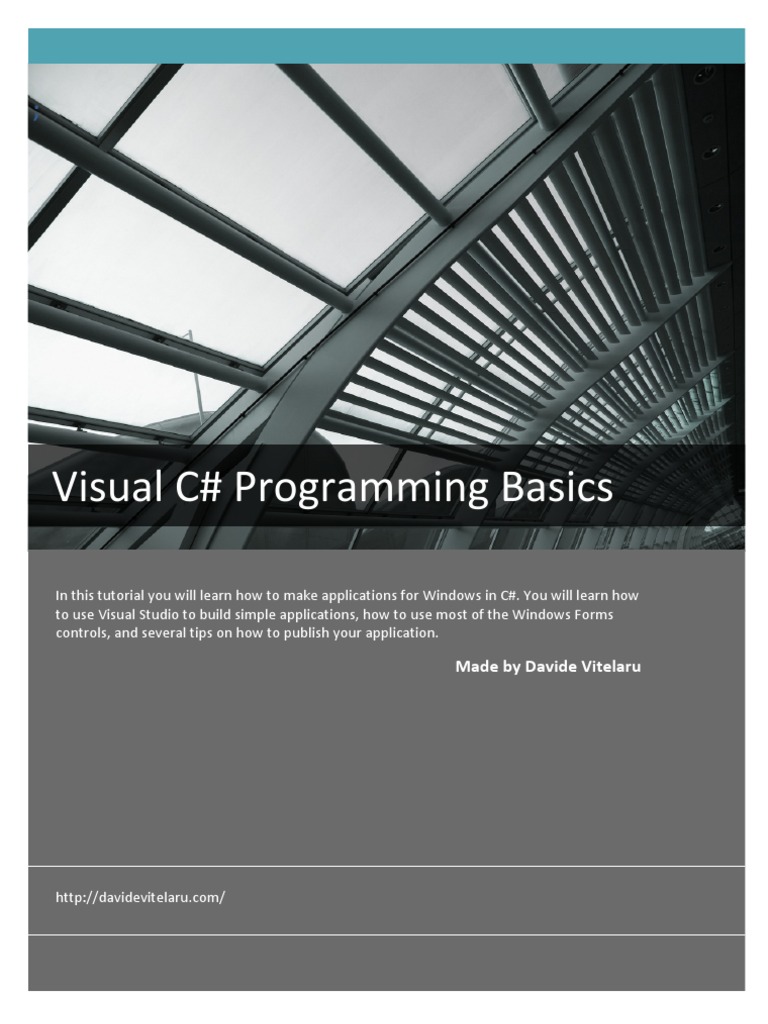 Visual C# Programming Basics | PDF | C (Programming Language) | C Sharp ... Visual C# Programming Basics | PDF | C (Programming Language) | C Sharp ...