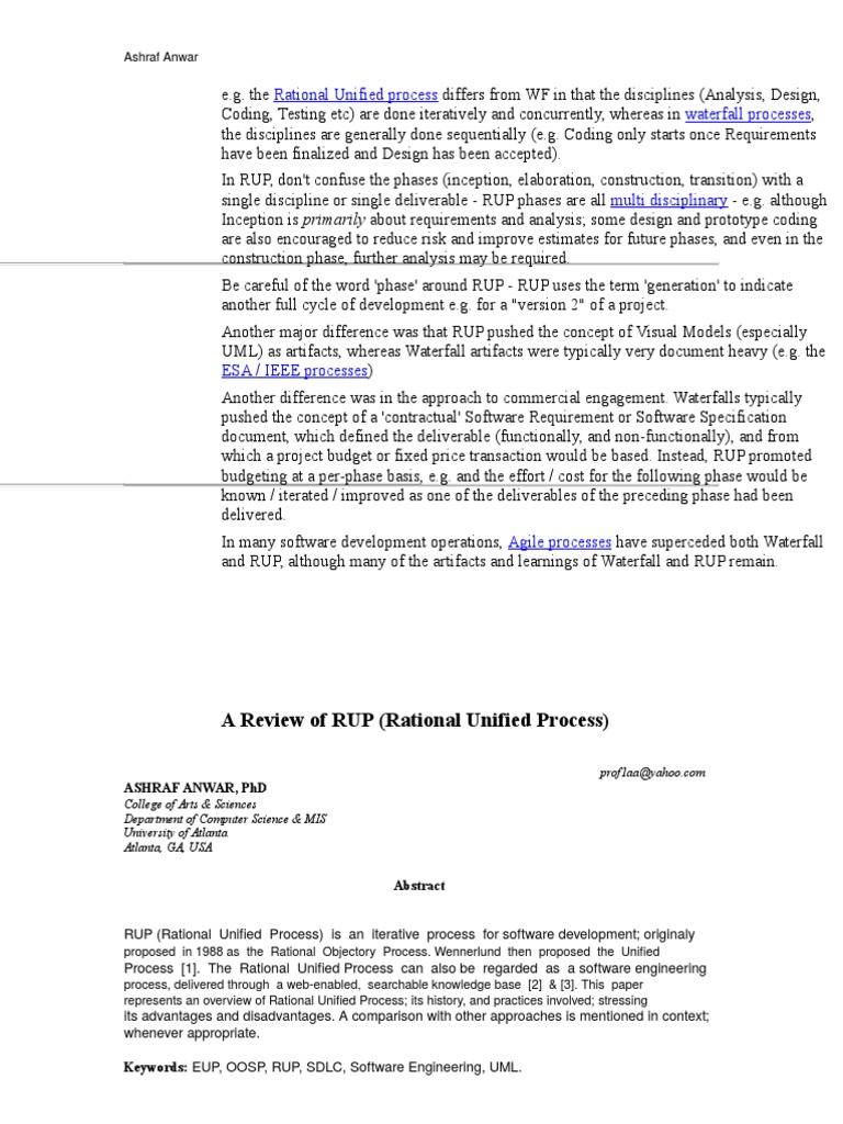 Rational Unified Process Important | PDF | Software Development Process ...
