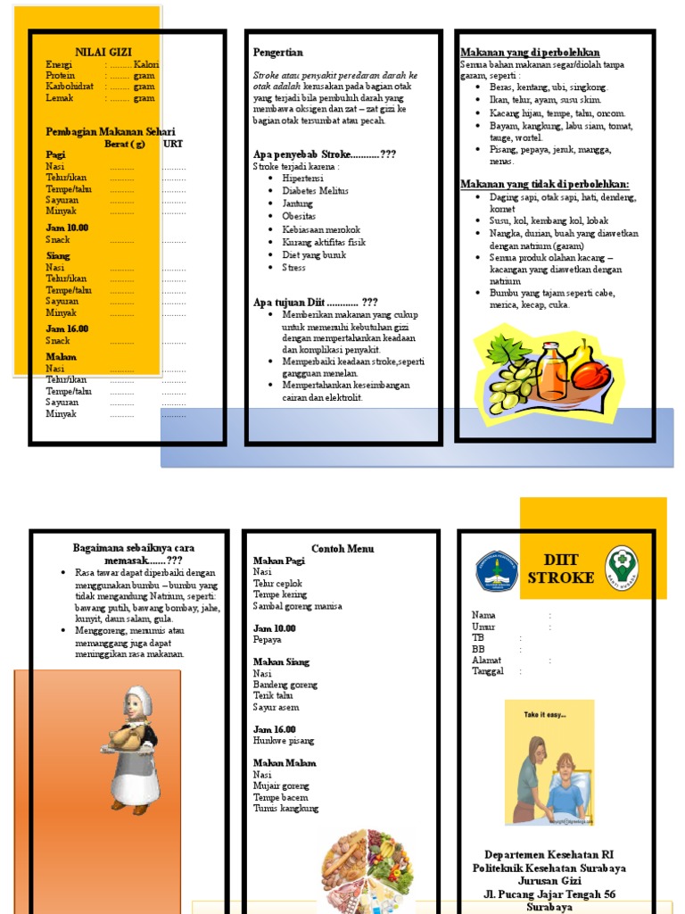 Leaflet Diet Stroke | PDF