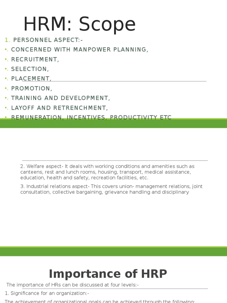 HRM Nature Scope Significance and Core Values | PDF | Human Resource ...