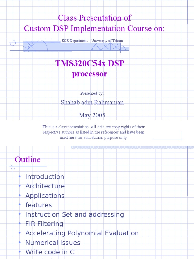 Dsp Architecture Pdf Digital Signal Processor C Programming Language 