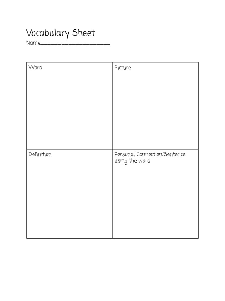 Vocabulary | PDF