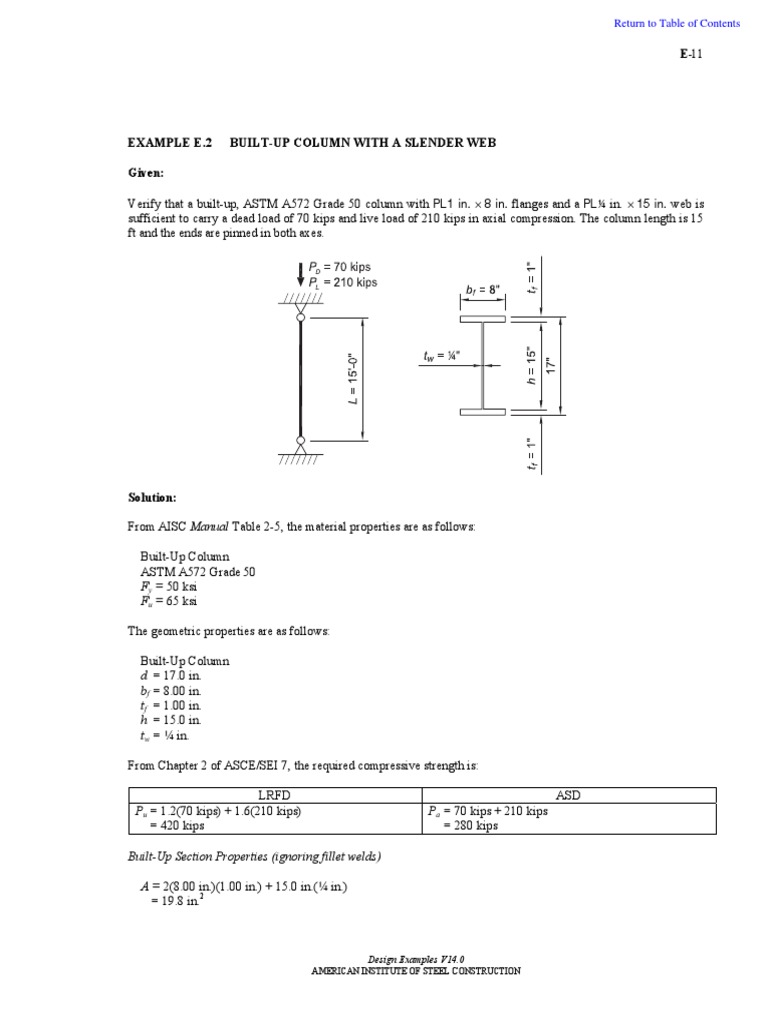Built Up Section Example | PDF | Buckling | Strength Of Materials