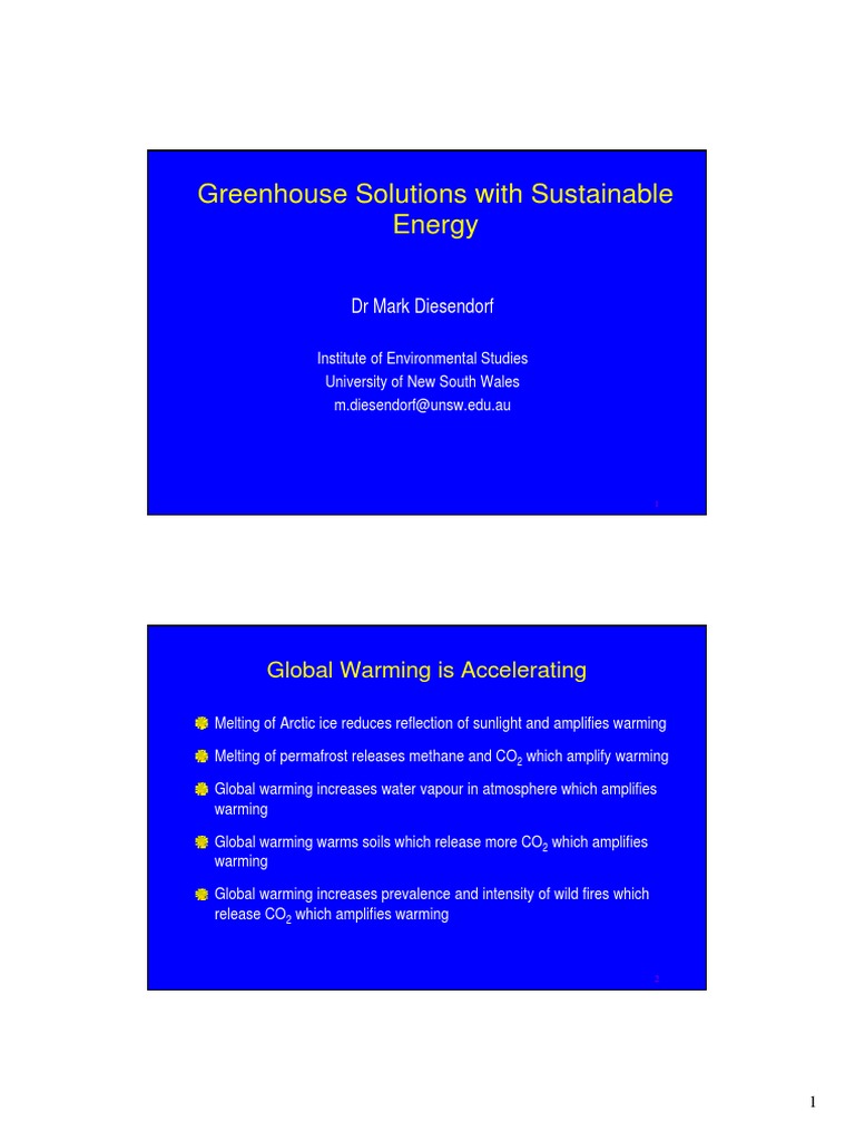 Mark Diesen Dorf Renewable Energy | PDF | Renewable Energy | Efficient ...