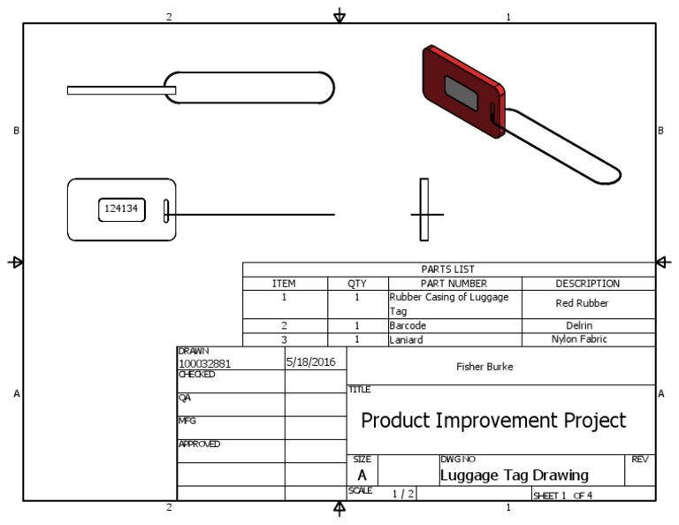 Luggage Tag Parts List | PDF | Technology & Engineering