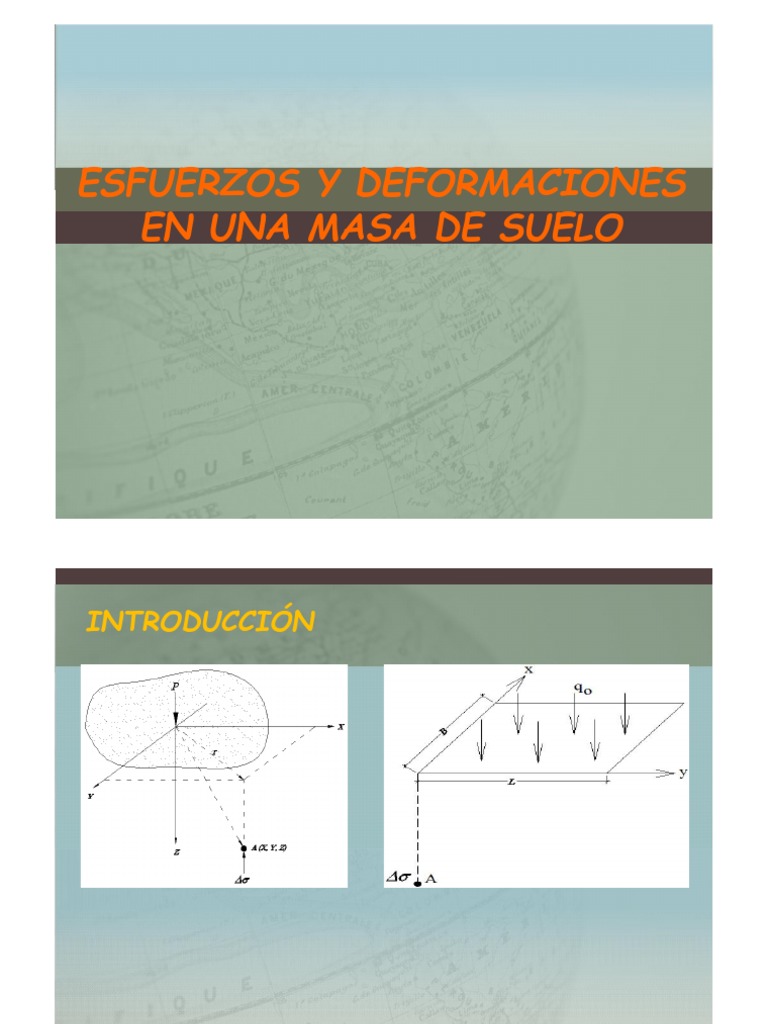 Esfuerzos y Deformaciones en Una Masa de Suelo | PDF | Fundación (Ingeniería) | Materiales naturales