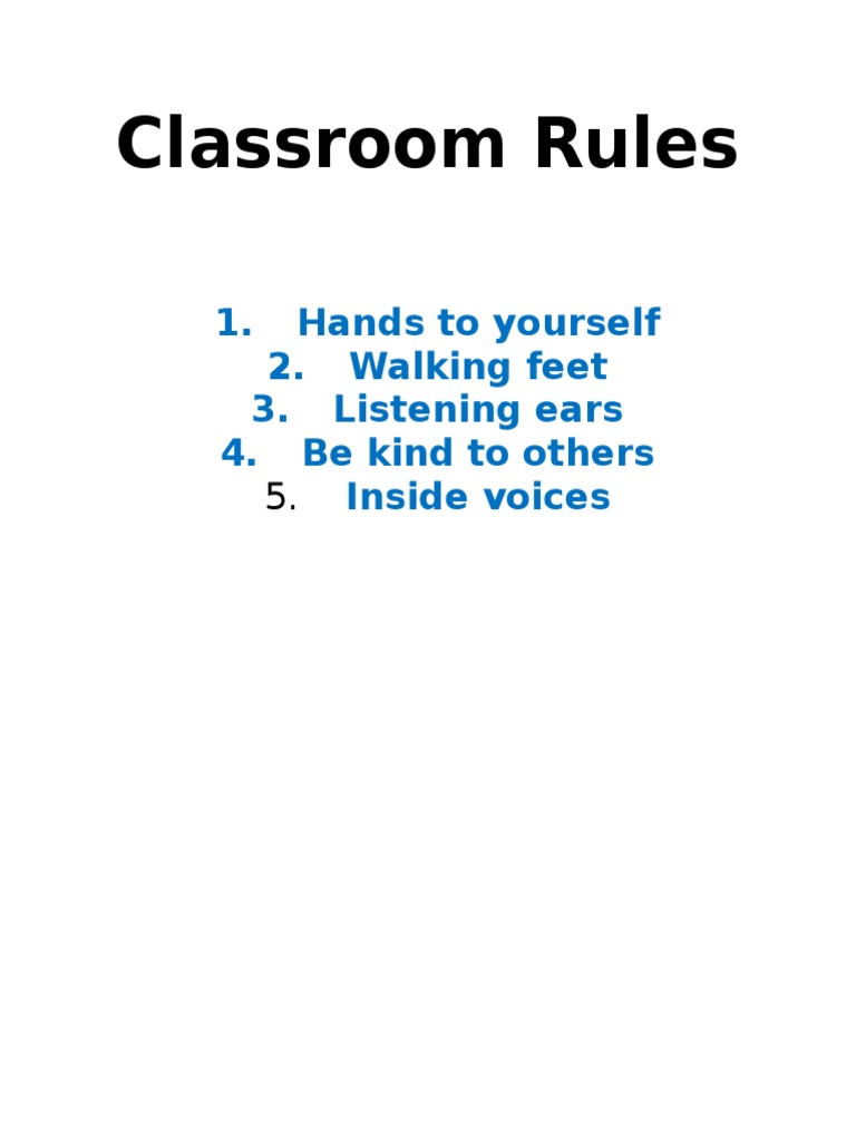 Classroom Rules | PDF
