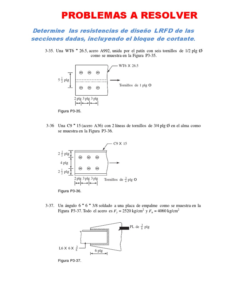 Tarea Academica de Diseño en Acero 2016 - I PDF | PDF | Cantidades fisicas | Longitud