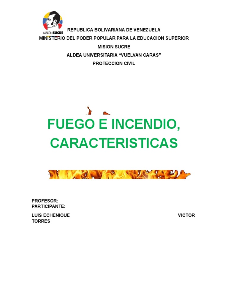 Trabajo Del Fuego e Incendio | PDF | Combustión | Incendios