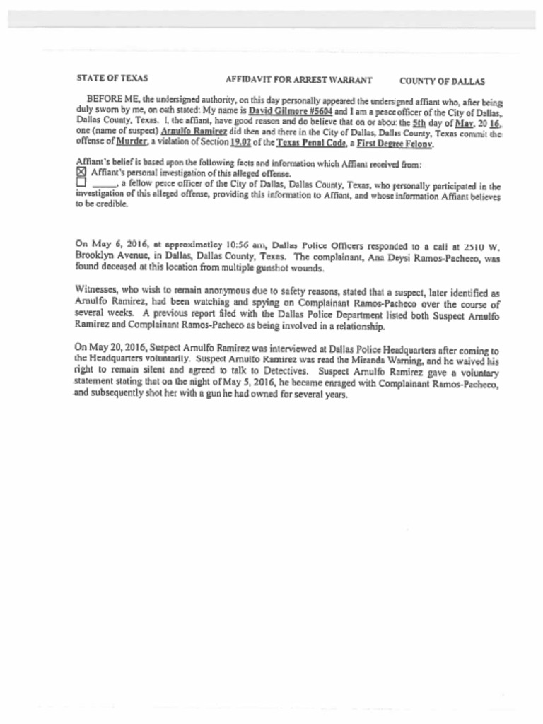 Arrest Affidavit | PDF