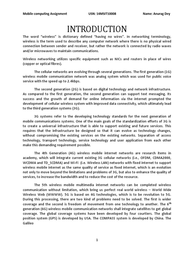 Mobile Computing Assignment | PDF | General Packet Radio Service | Gsm