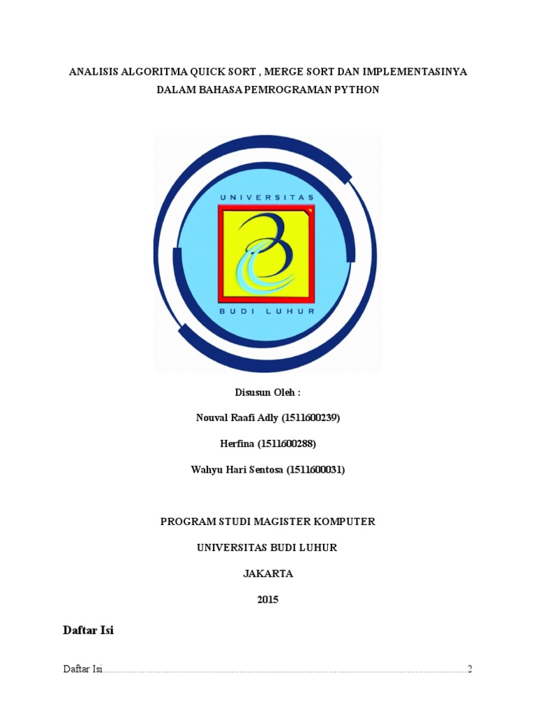 Analisis Algoritma Quick Sort Pdf