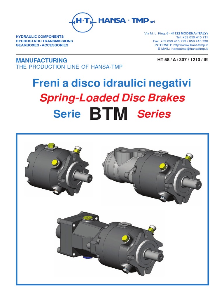 Hans Spring-Loaded Disc Brakes Catalog | PDF