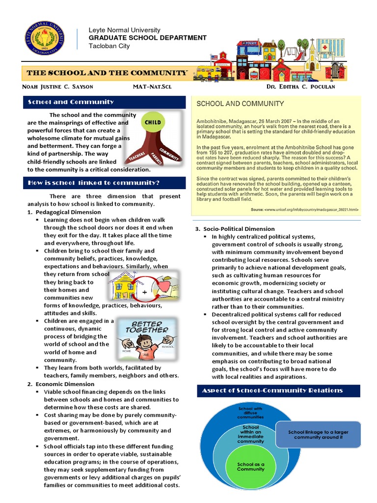 School-Community Partnership Insights | PDF | Wellness