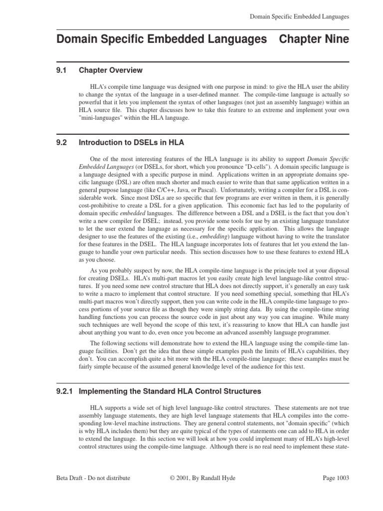 Domain Specifi C Embedded Languages Chapter Nine | PDF | Control Flow ...