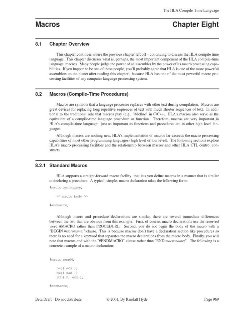 Macr Os Chapter Eight | PDF | Subroutine | Parameter (Computer Programming)
