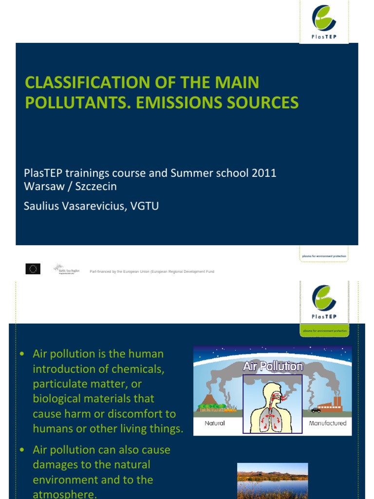 Air Pollutants, Their Types and Classification 3 | PDF ...