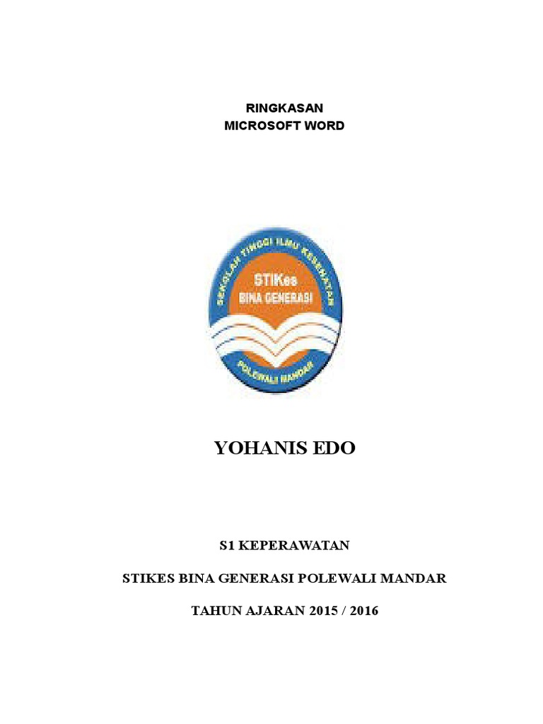 Ringkasan Materi Microsoft Word Yohanis - Edo | PDF | Karier & Perkembangan