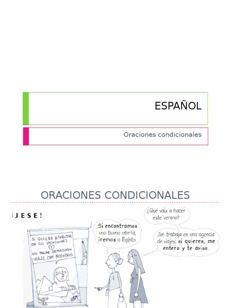 ESPAÑOL Oraciones Condicionales | PDF