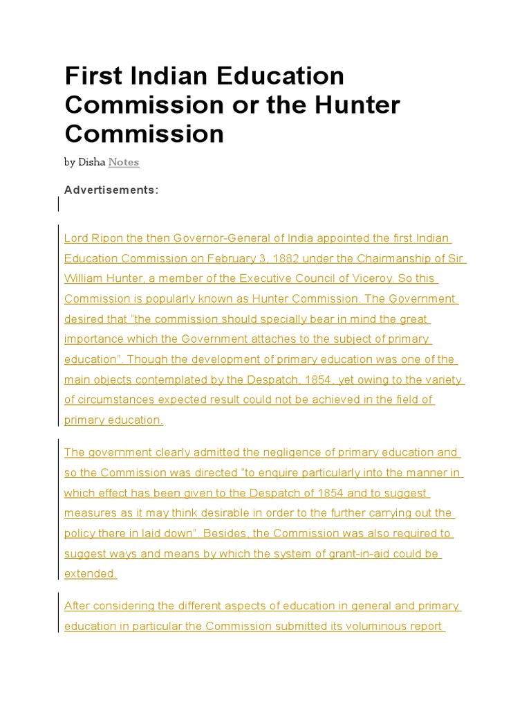 Hunter Commission | PDF | Primary Education | Curriculum