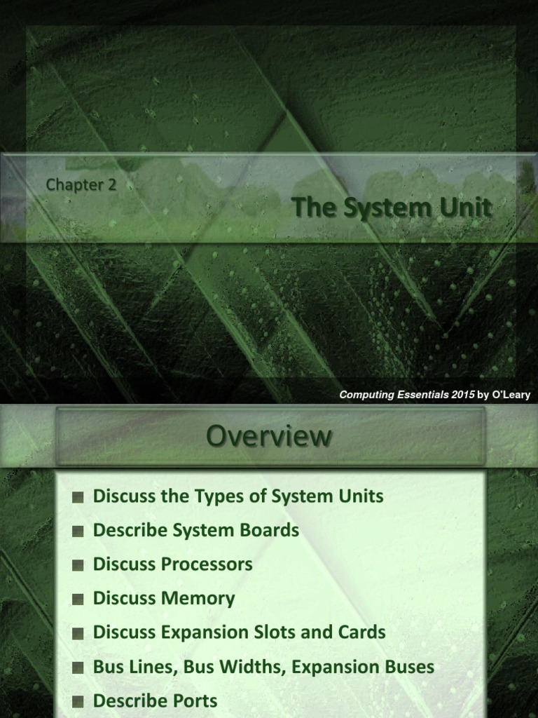Lecture 2 - The Components of The System Unit PDF | PDF | Central ...