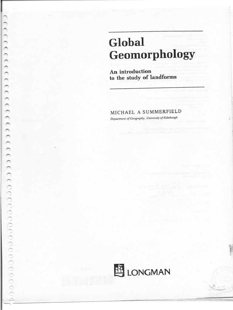 Global Geomorphology by Summerfield | PDF