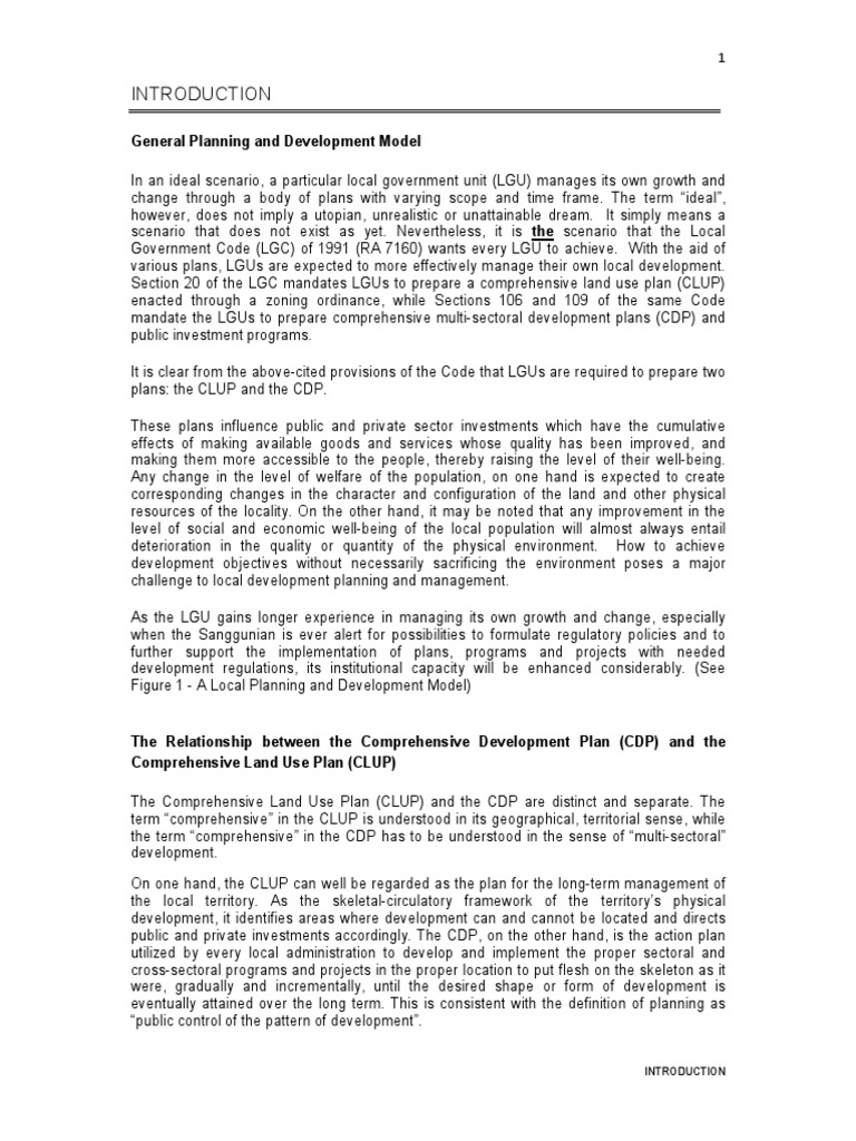 General Planning and Development Model PDF | PDF | Infrastructure | Budget