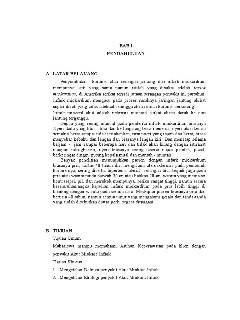 Askep Infark Miokard Akut (Ami) | PDF