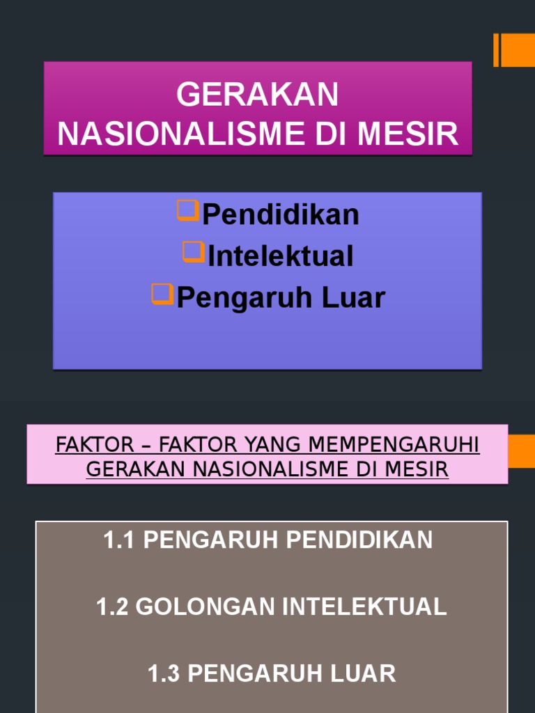 Gerakan Nasionalisme Di Mesir | PDF