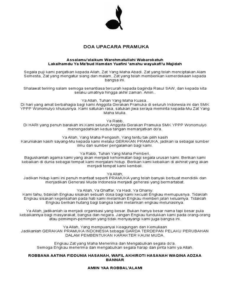 Doa Upacara Pramuka | PDF