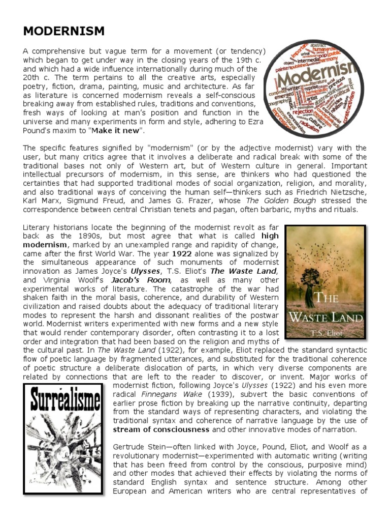 04 Modernism Definition and Theory | PDF | Modernism | Literary Modernism