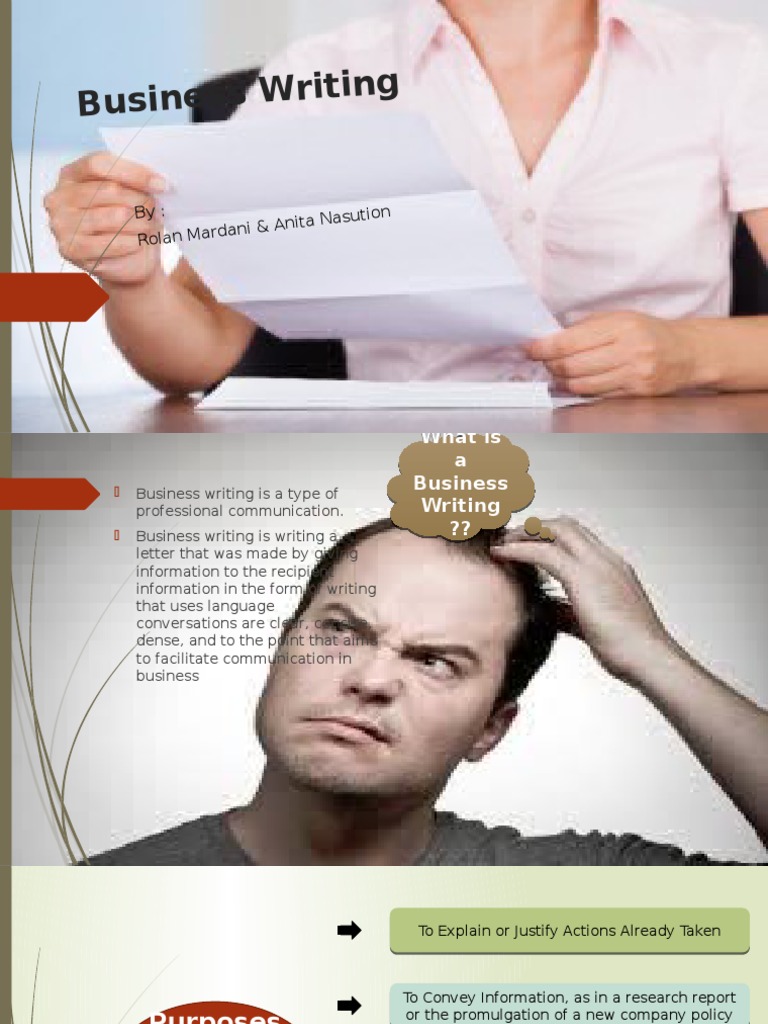 Business Writi NG: By: Rolan Mard Ani & Anita Nasution | PDF | Writing ...