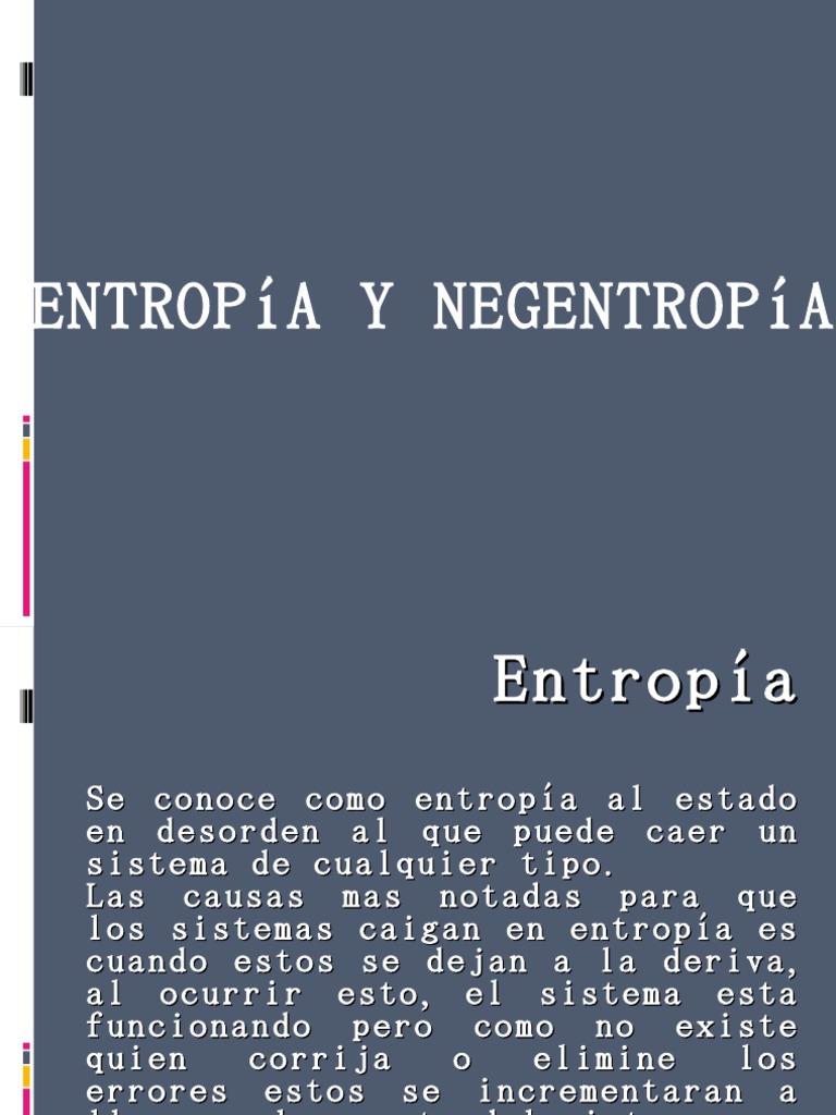 Entropia y Negentropia | PDF | Entropía | Termodinámica