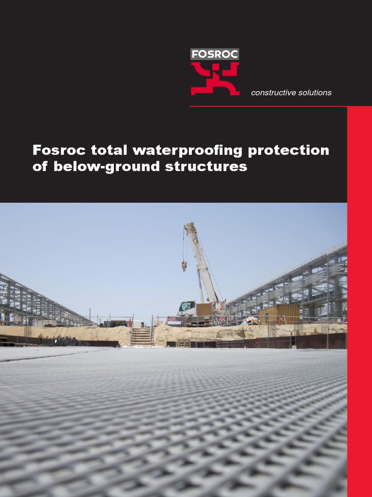Fosroc Below Ground Waterproofing Brochure | PDF | Drainage | Concrete