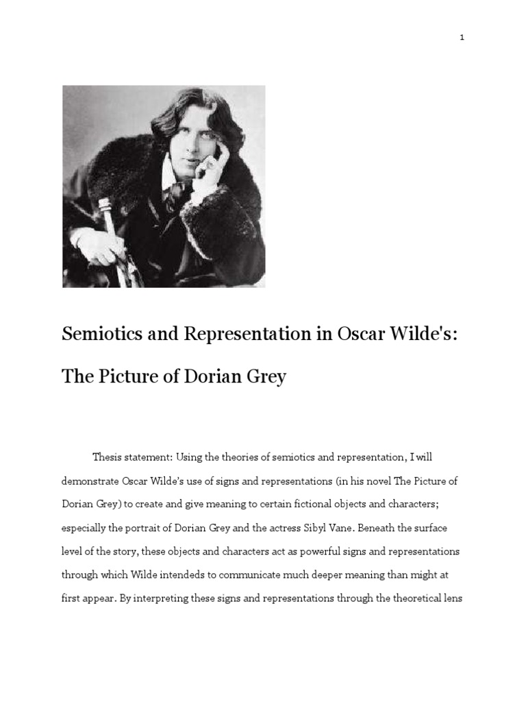 Semiotics and Representation in Oscar Wilde's - The Picture of Dorian ...