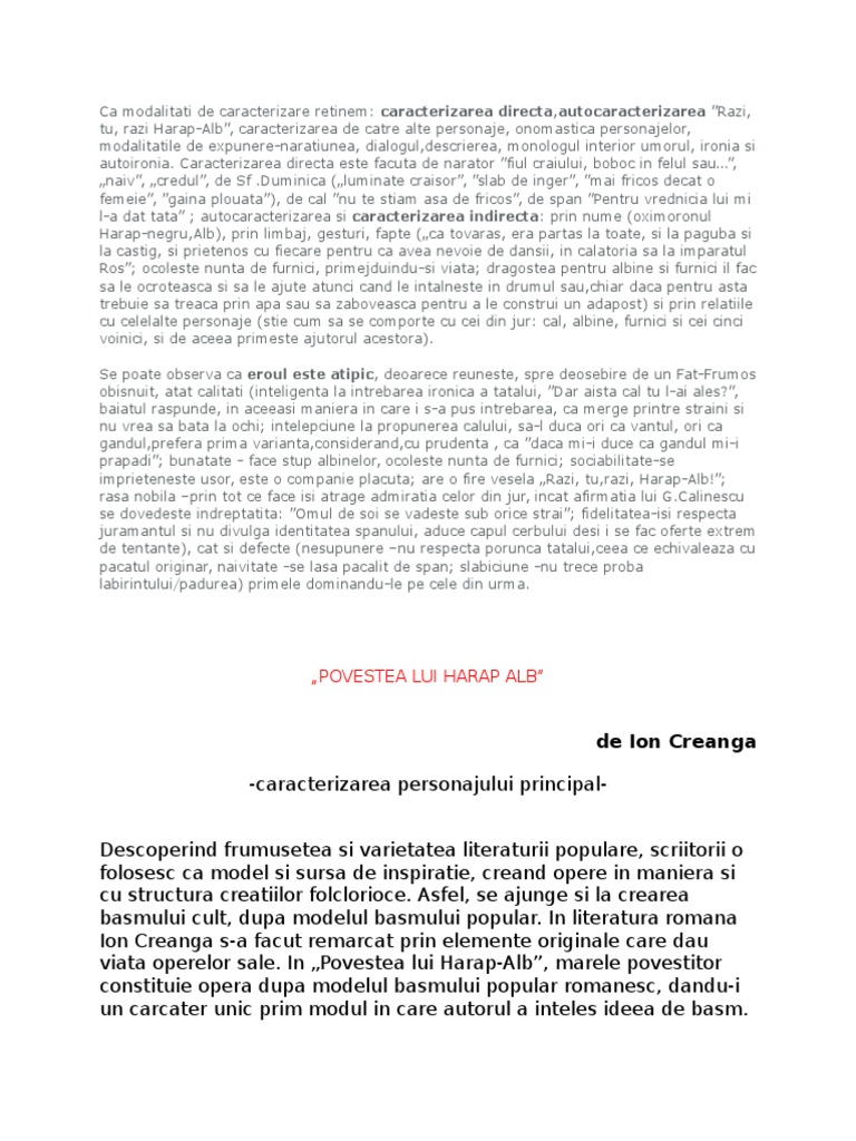 Caracterizare | PDF