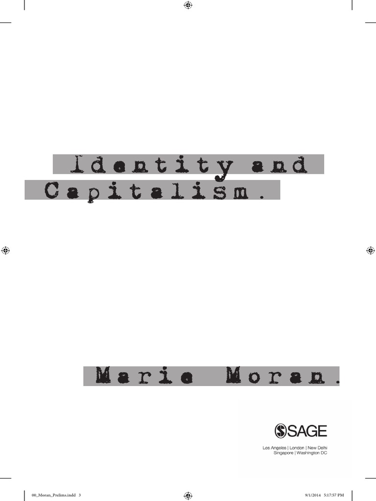 Moran Identity and Capitalism | PDF | Identity (Social Science) | Self