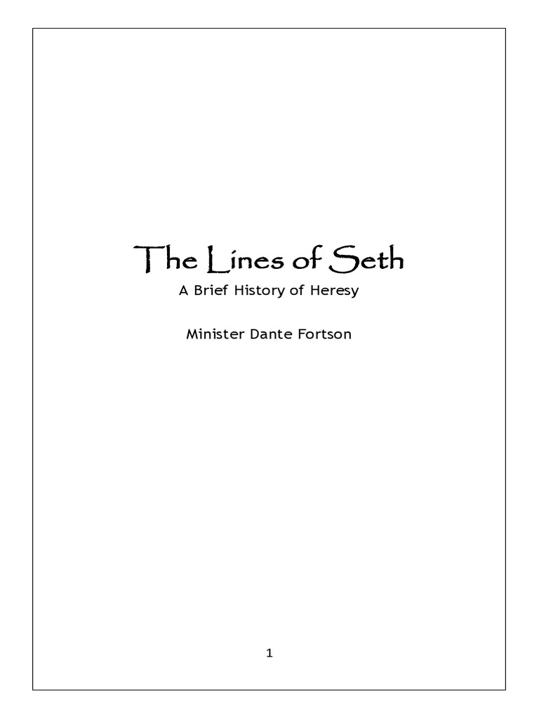 The Lines of Seth - A Brief History of Heresy PDF | Download Free PDF ...