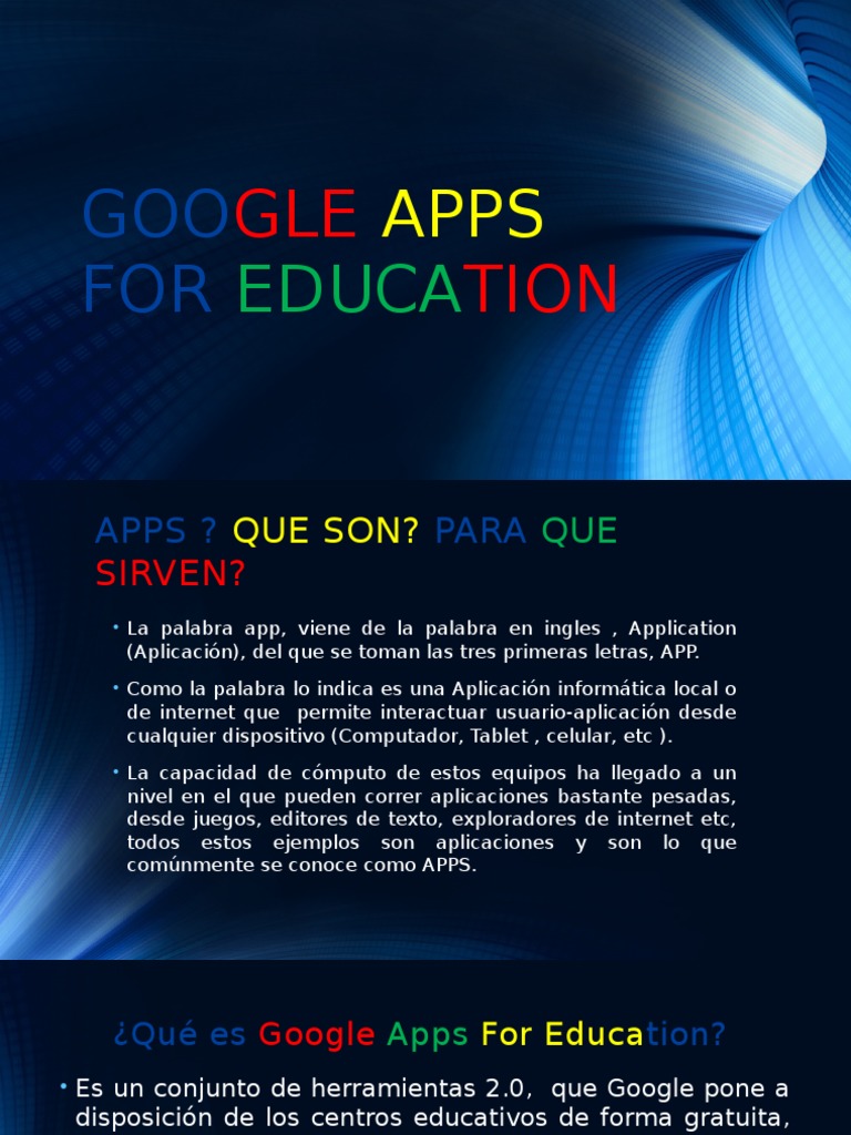 Google Apps For Education | PDF | Google | Aplicación movil