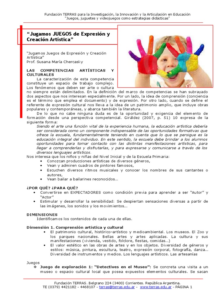 Juegos Juegos De Expresion Y Creacion Artistica Pdf Bailes