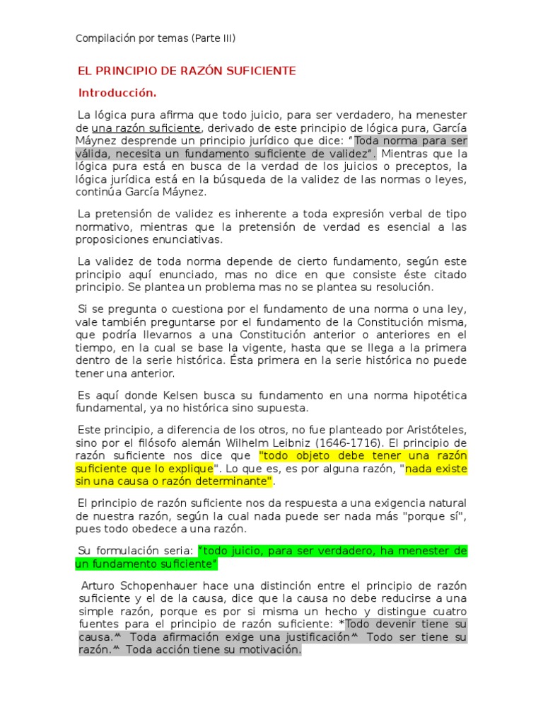 El Principio de Razón Suficiente | PDF | Razón | Verdad