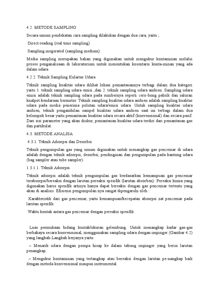 Teknik Sampling Udara | PDF | Sains & Matematika | Teknologi & Rekayasa
