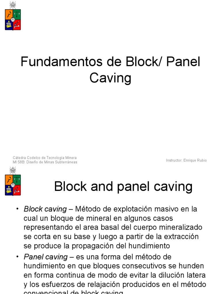Principios de Block Caving | PDF