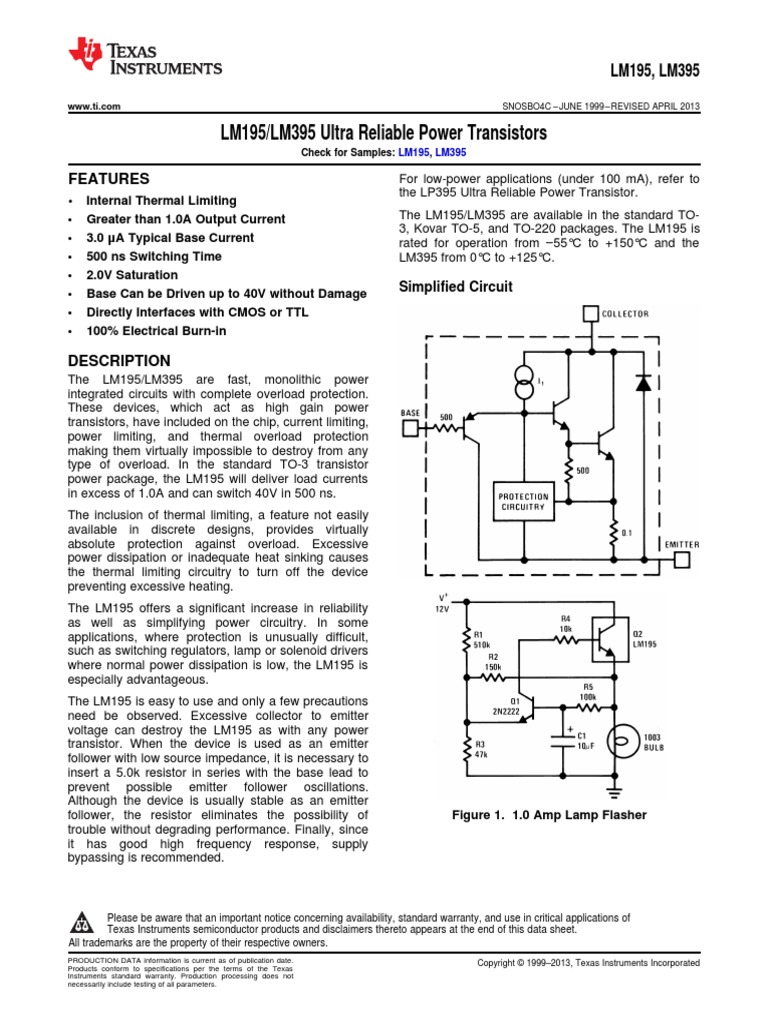 lm395 | Electrical Engineering | Electronics